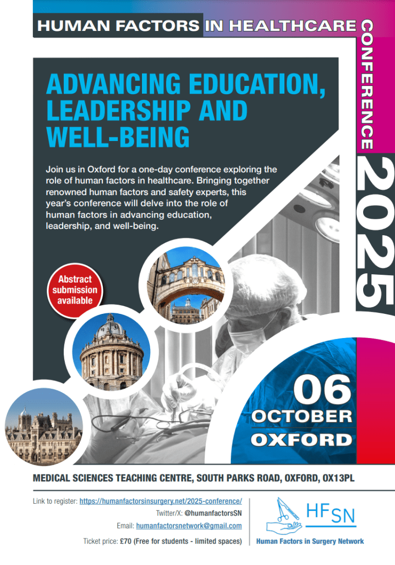2025 Conference – Human Factors in Surgery Network